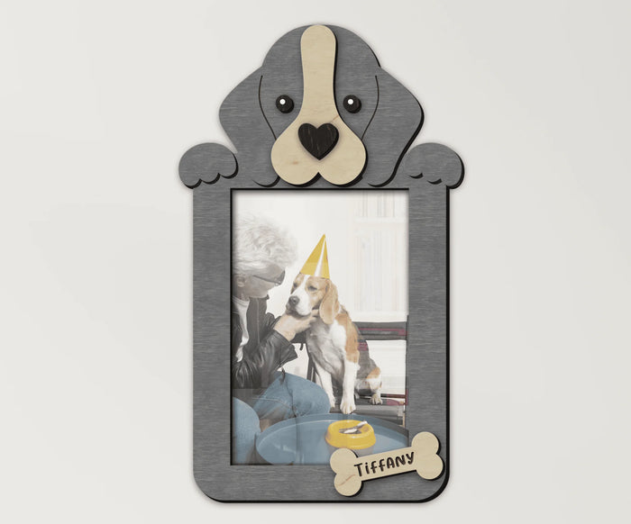 Custom Beagle Photo Frame - Personalized Pet Themed Frame