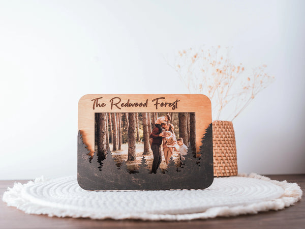 Forest Photo Frame - Personalized Picture Frame - Nature Hiking Frame