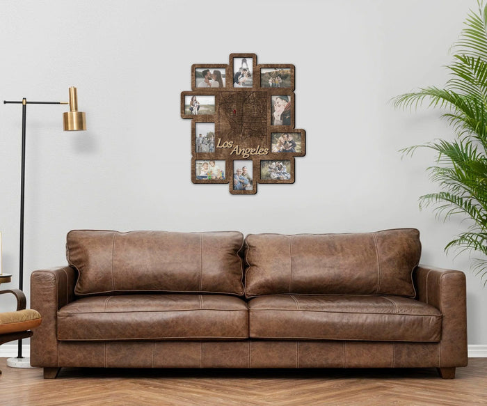 Custom City Map Photo Collage - City Picture Frames