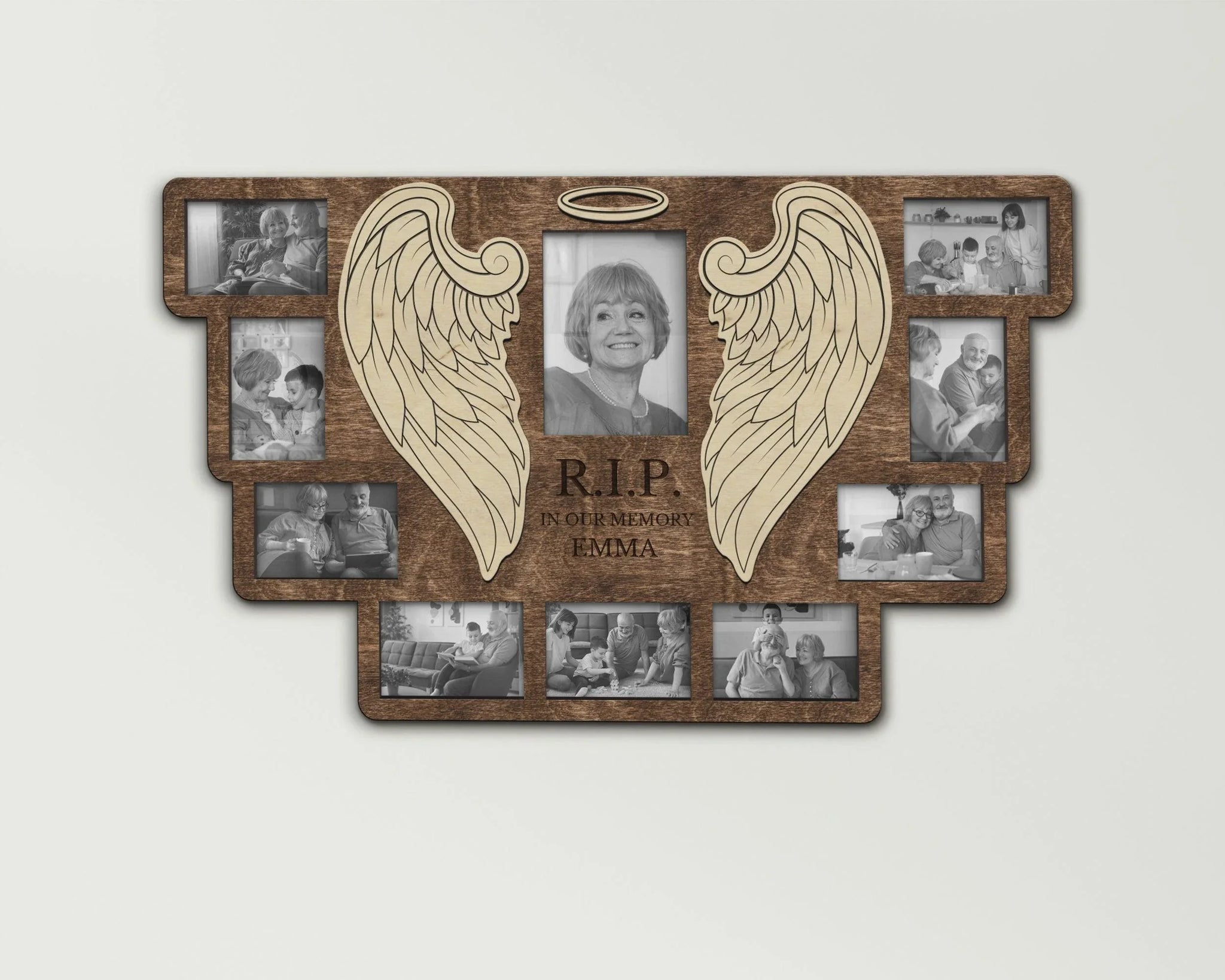 Memorial Photo Frame Collage - Personalized Rest in Peace