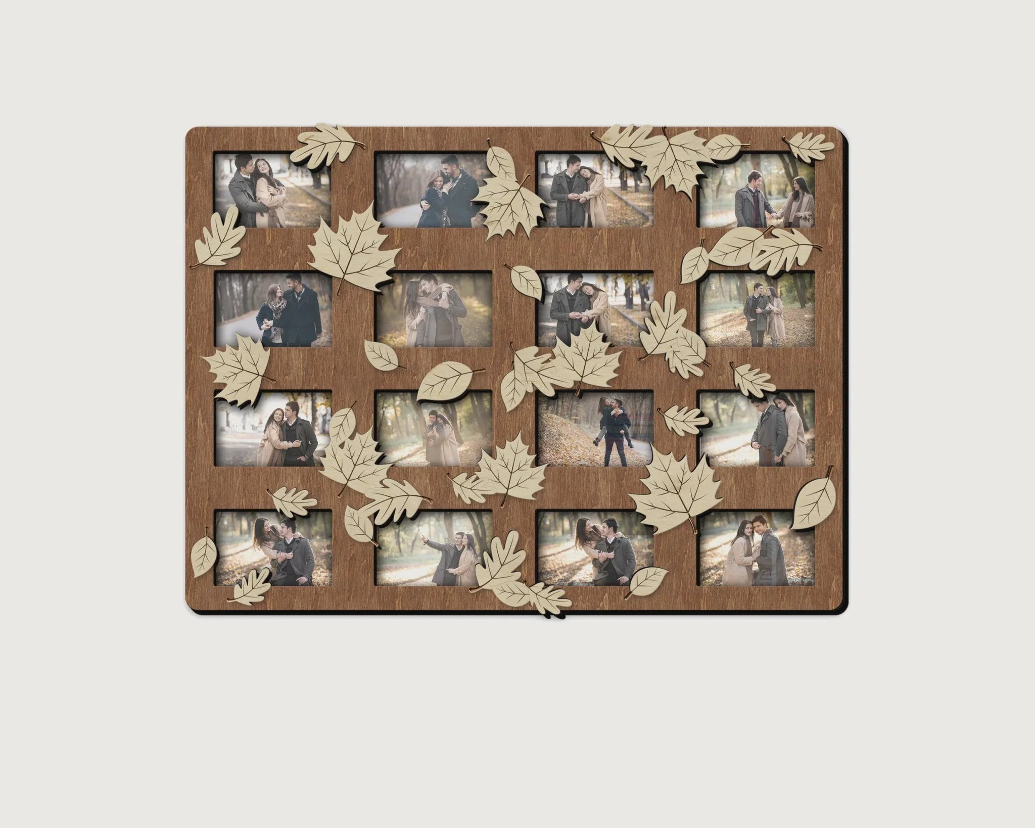 Custom Autumn Picture Frame - Photo Frame Collage with Fall Leaves