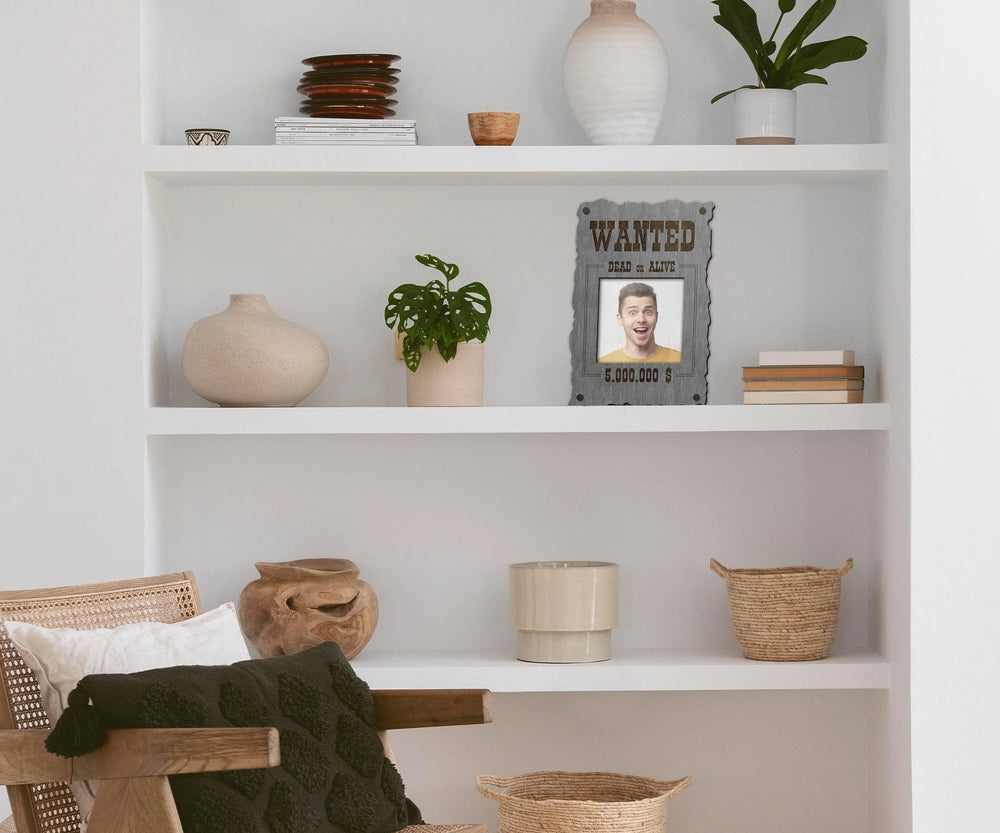 Personalized Wanted Poster Photo Frame | Dead or Alive Sign